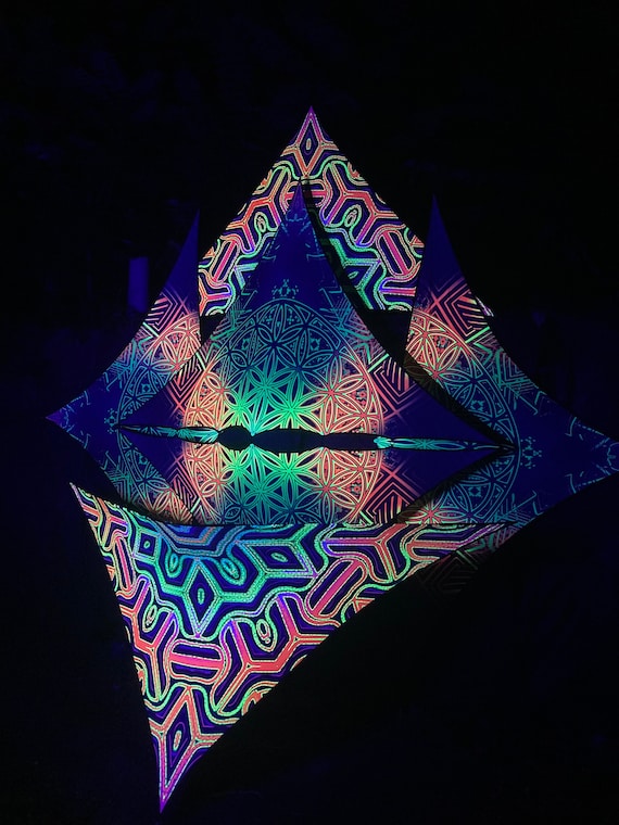 UV-Reactive Canopy Decor - Flower of Life - Ceiling Psychedelic deco ...