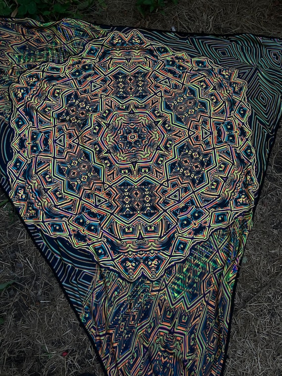 UV-Reactive Canopy Decor - Flower of Life - Ceiling Psychedelic deco ...